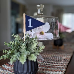 Table Numbers, Wedding Party, Custom Mini Number Pennant, Triangle ...