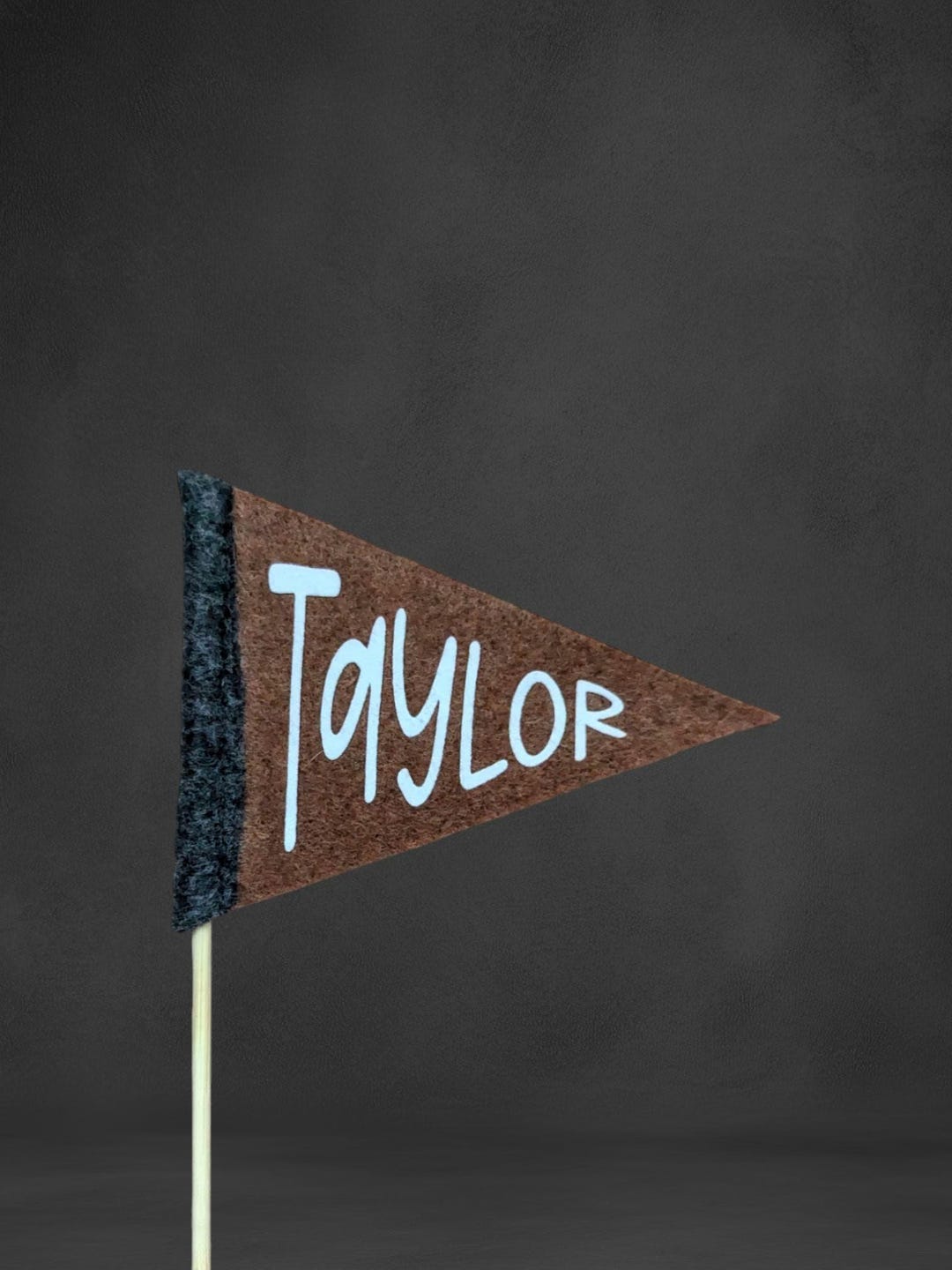 Custom Felt Mini Pennant on a Stick: Personalized Name Flag, Photo Prop ...