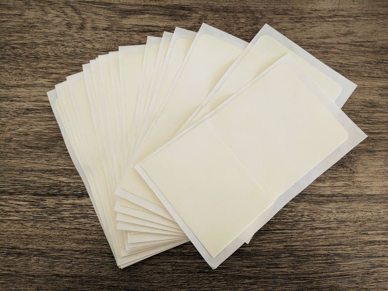 50 Library Card Pockets Book Checkout Sleeves Self Adhesive - Etsy