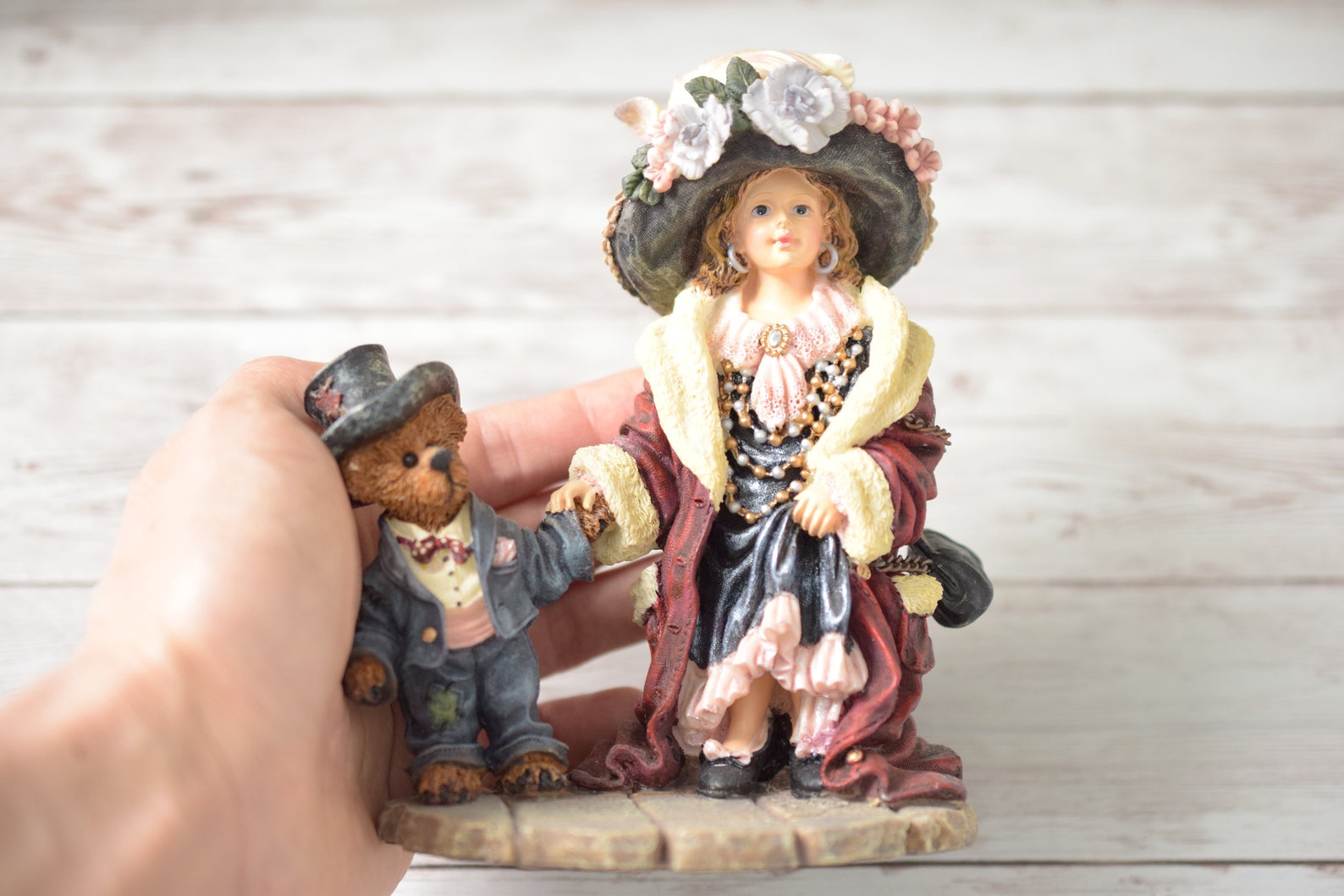 Dollstone Collection by Boyds Bears Doll Statue Playing Dress Up, Bear ...