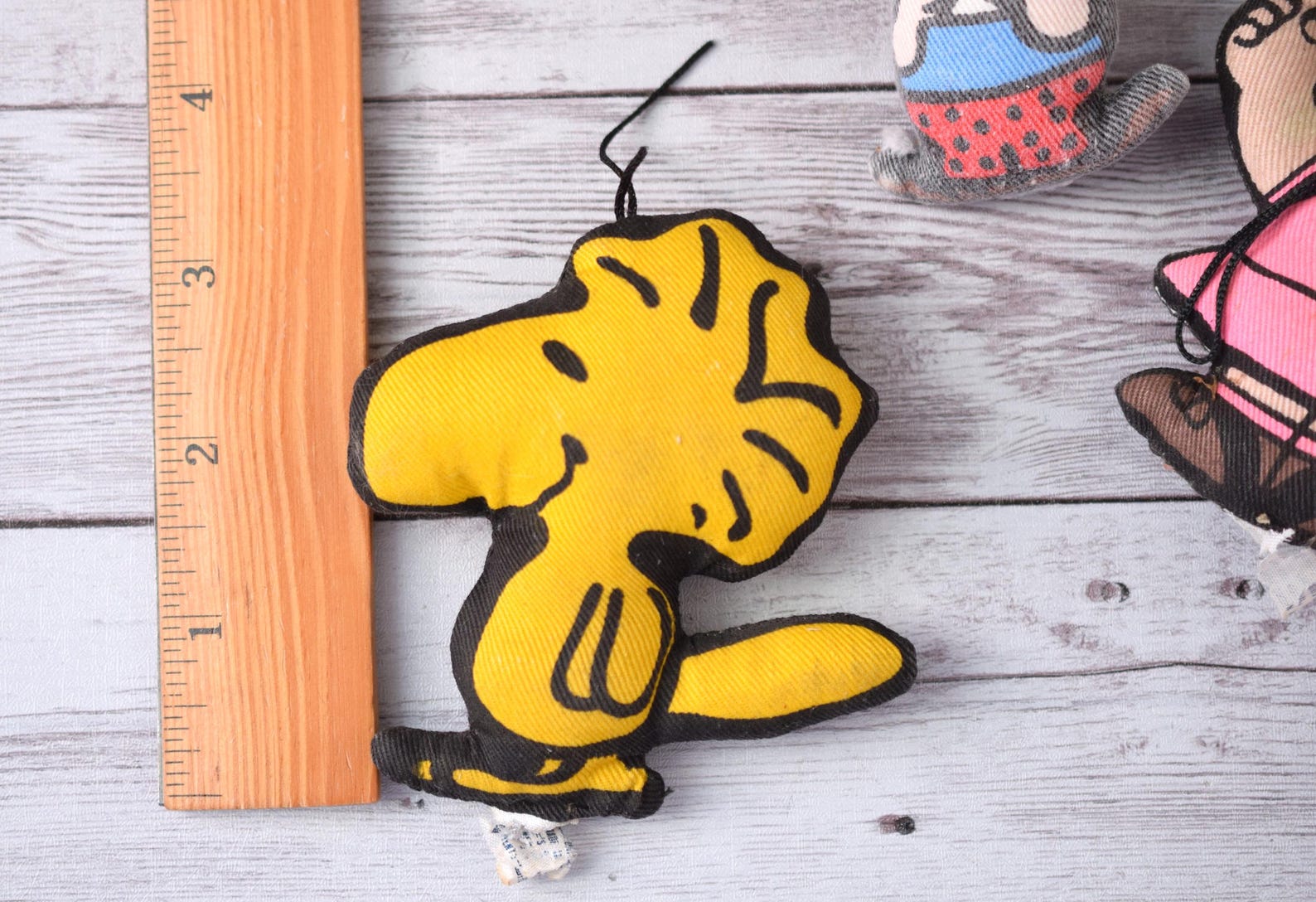 Vintage 1950s Snoopy and Peanuts Gang 2D Small Plush Pillow Plush Feat ...