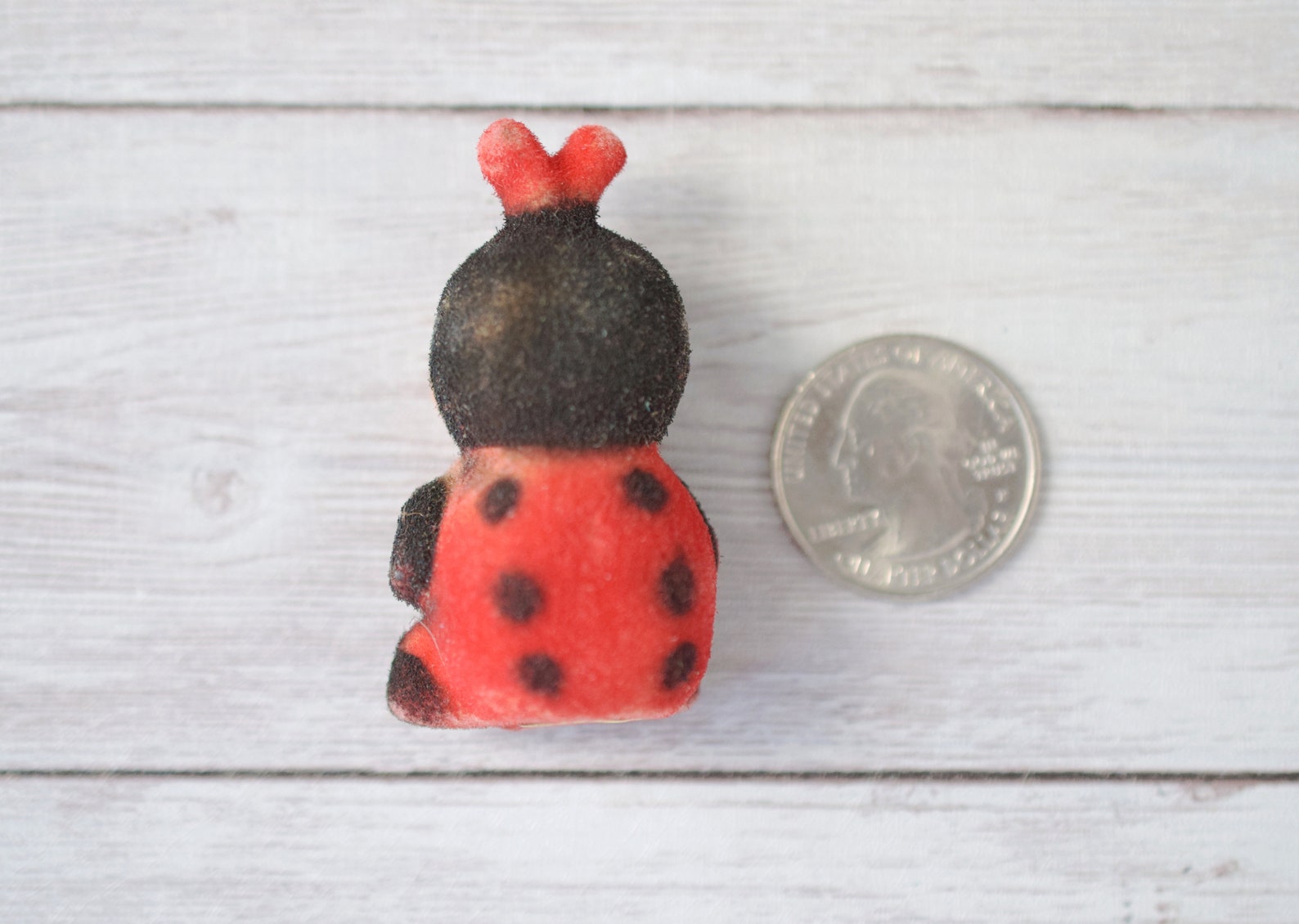 Cute Miniature Ladybug Fuzzy Figurines for Fairy Garden | Etsy