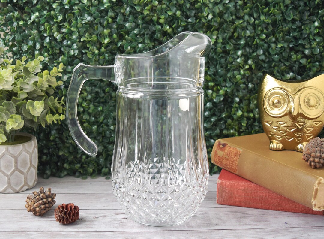 Vintage 1.5L Crystal Glass Longchamp Water or Juice Pitcher Made in ...