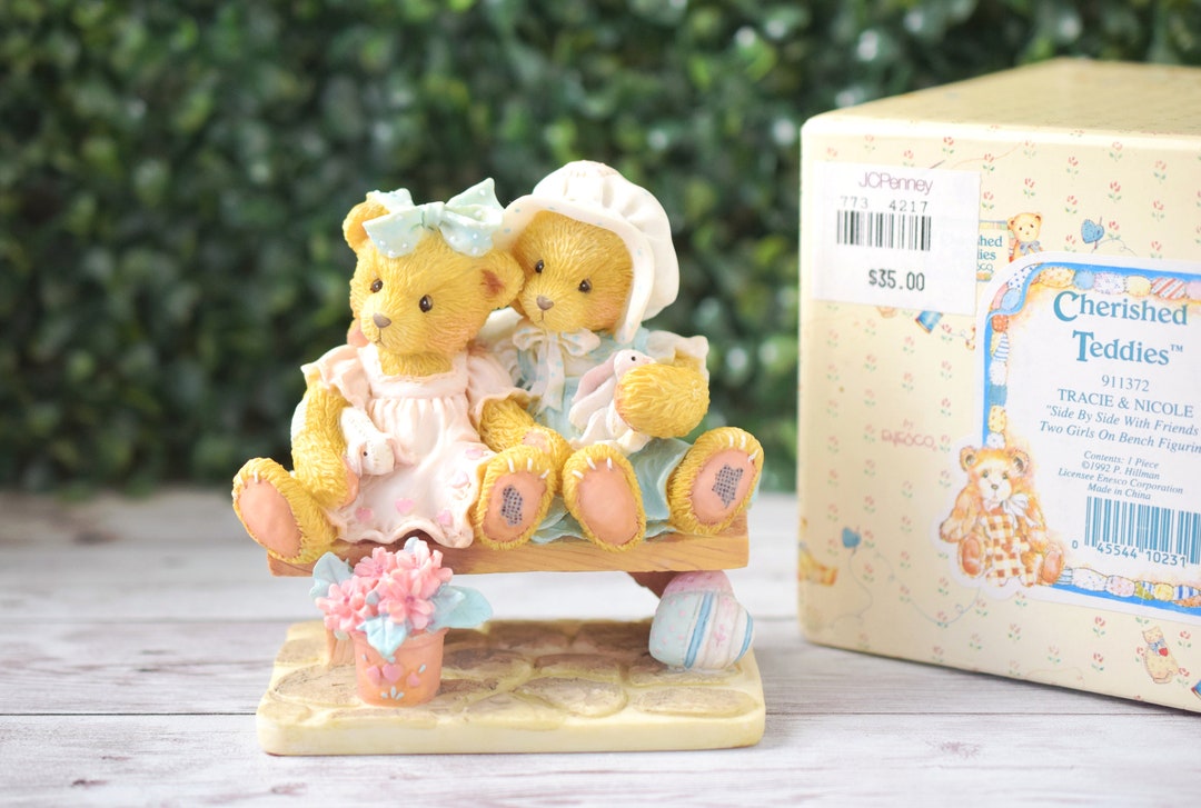 Vintage Cherished Teddies Friends Sitting Side by Side, Gift for Sister Friend Mother Aunt ...