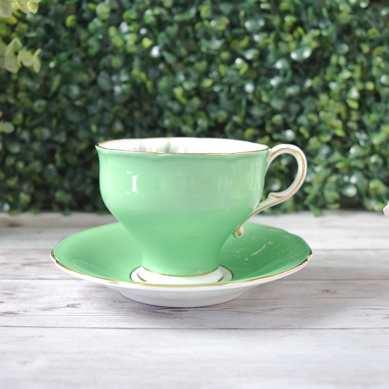 Green Teacup - Etsy