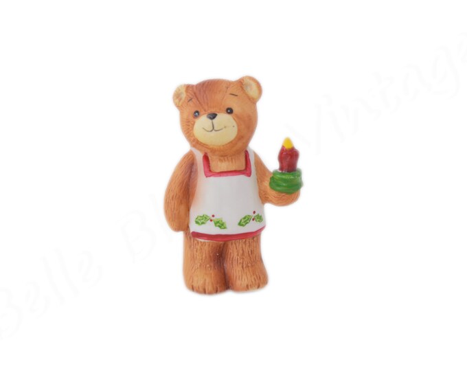 Lucy and Me Rigglets Christmas Porcelain Bear Figurine, Small Xmas ...