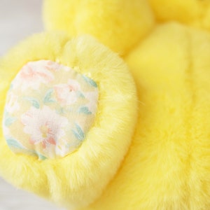 Vintage Robinson's May Yellow Plush Bunny With Floral Granny Fabric ...