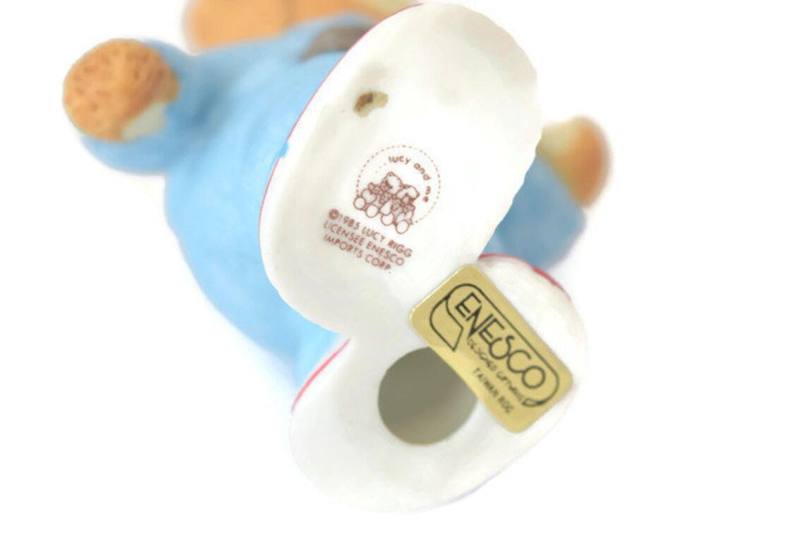 Enesco Lucy Riggs Lucy and Me Mini Bear Figurine of Blue Bear Jogging ...