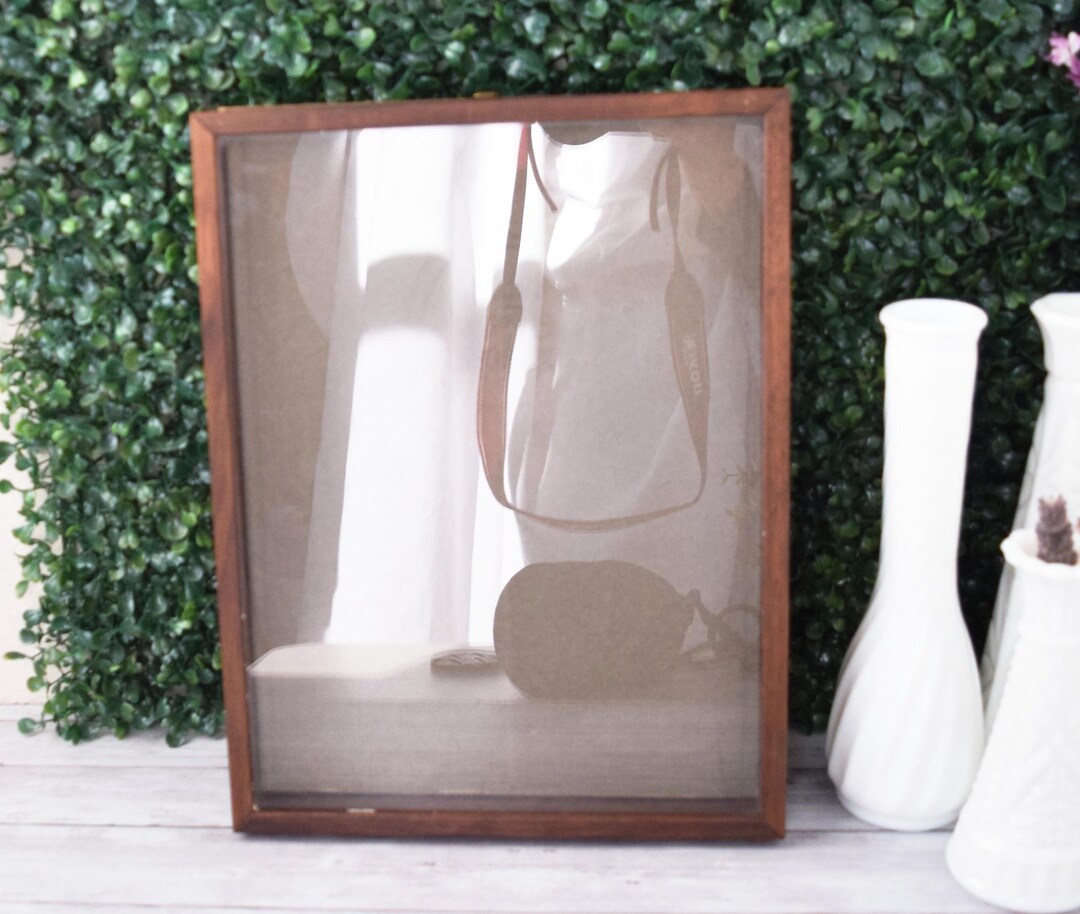 Vintage Wood Shadow Box With Glass Cover Empty Ready to Use 12x9 for ...