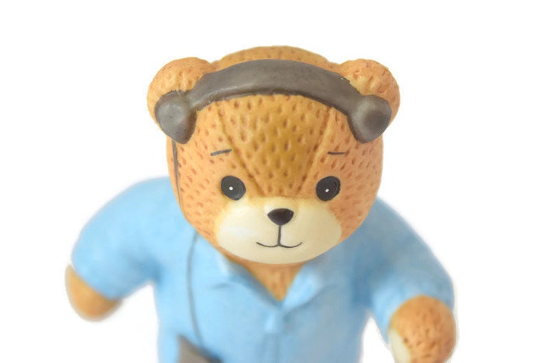 Enesco Lucy Riggs Lucy and Me Mini Bear Figurine of Blue Bear Jogging ...