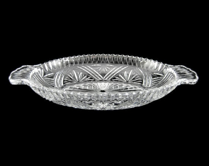 Glass Relish Dish With Handles, Vintage Mikasa Oval Serving Bowl Table ...