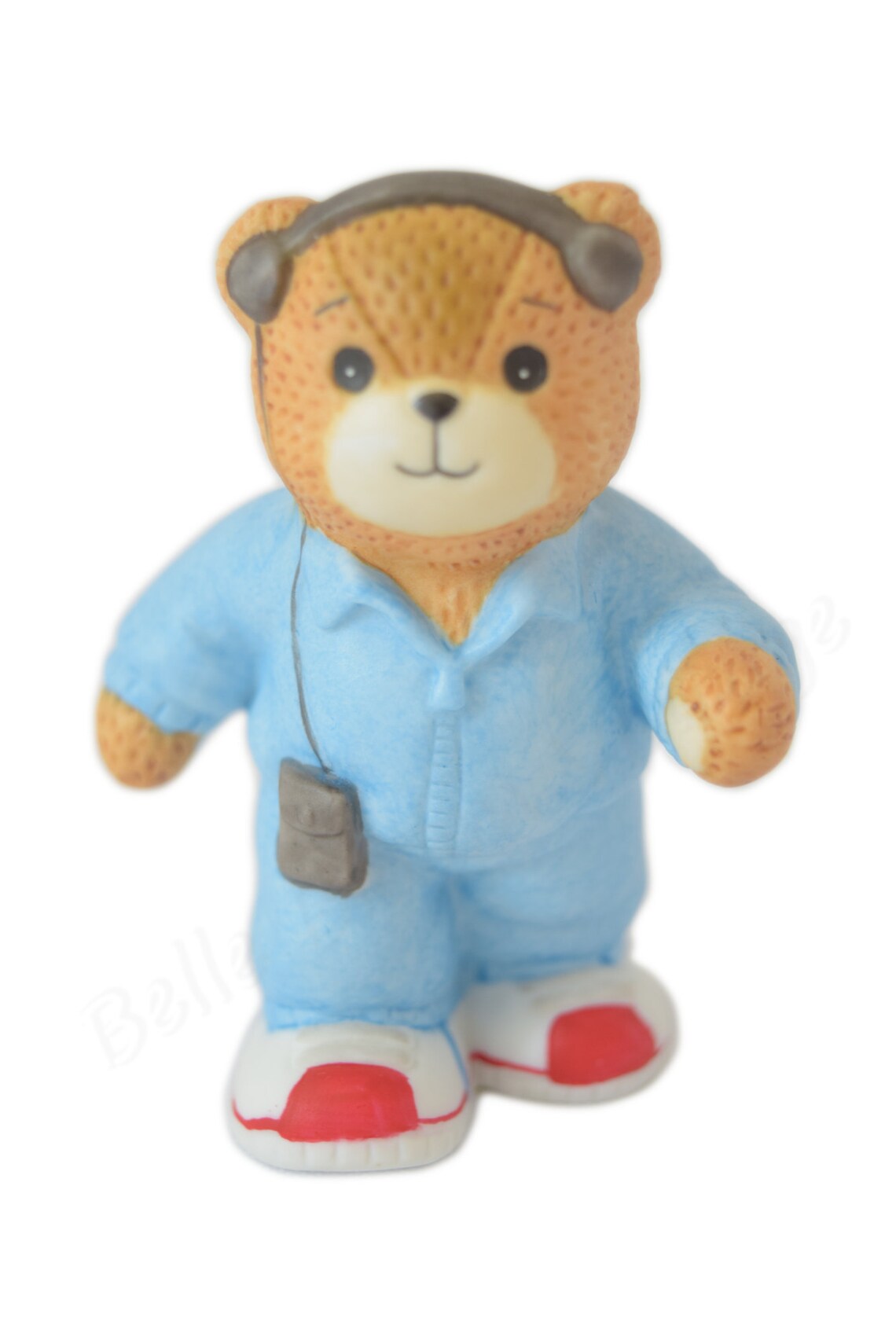 Enesco Lucy Riggs Lucy and Me Mini Bear Figurine of Blue Bear Jogging ...