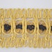 Wide Gold Trim by the Yard, Metallic Gold Lace Fringe With Center Black ...