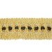 Wide Gold Trim by the Yard, Metallic Gold Lace Fringe With Center Black ...
