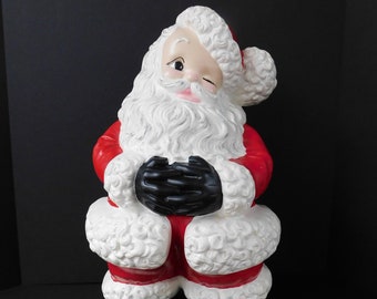 Large Ceramic Santa | Etsy