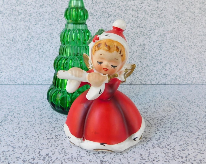Vintage Napco Christmas Angel Girl With Flute 7258 Christmas - Etsy