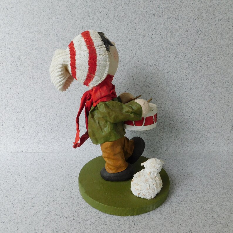 Unique Vintage Paper Mache Drummer Boy With Lamb, 12.5 Inches Tall ...