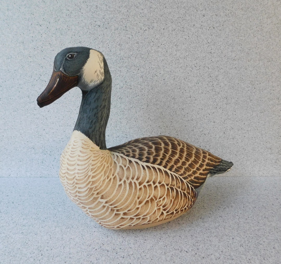 1970s Cut and Sew Fabric Canada Goose, Stuffed Canadian Goose, Country ...