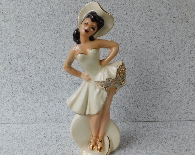 1950s Pin up Girl Figurine, Mid Century Risque Woman Figure - Etsy