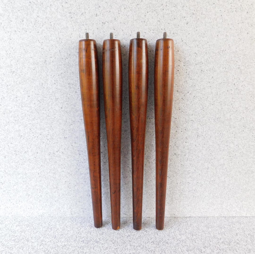 Set of 4 Wooden Tapered Vintage Table Legs, Coffee Table or End Table ...