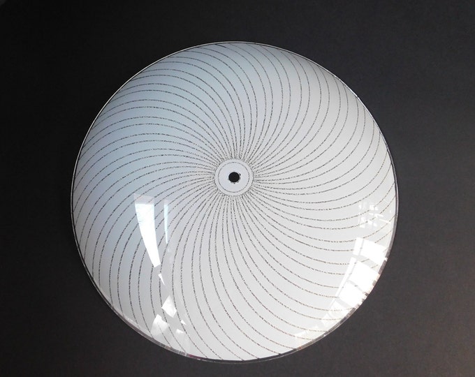 Large Vintage Replacement Ceiling Light Shade or Diffuser, Glass Light ...