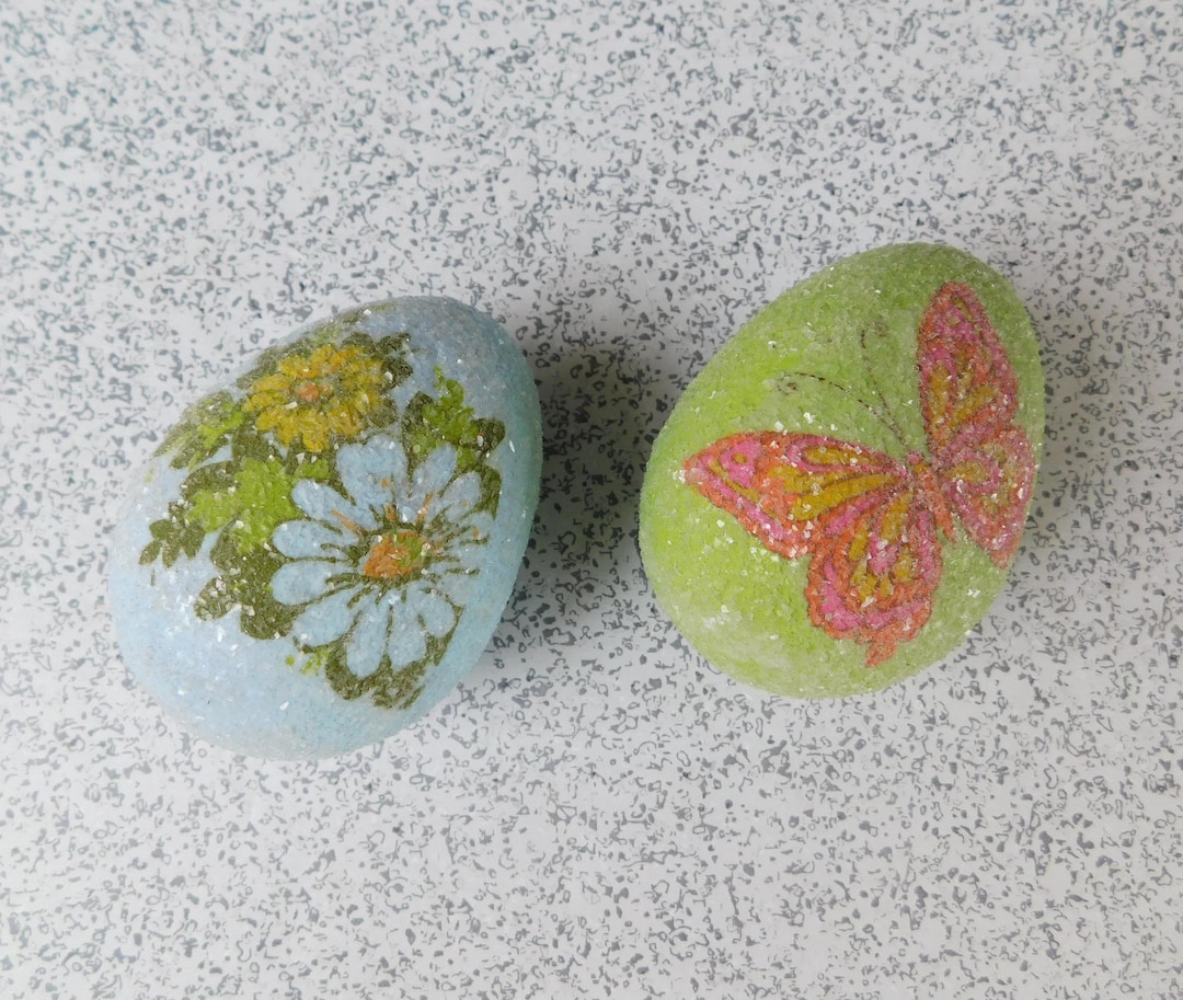 Your Choice of 1970s Sugar Easter Eggs, 3 Inch Sugared Easter Egg, Blue ...