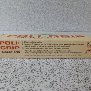 NOS 1970s Poli-grip Denture Adhesive Cream, Vintage Drug Store ...