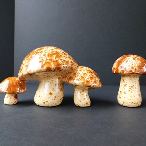 Set of Large Matching Ceramic Mushrooms, Ceramic Toadstools, Largest is 10 Tall, Boho Decor - Etsy