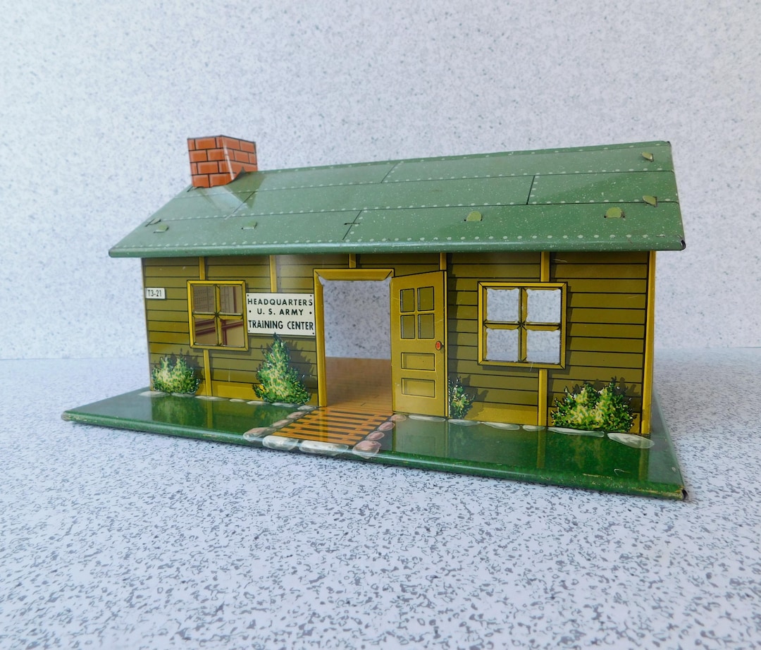 1950s Marx Toys U.S. Army Training Center Headquarters, Tin Litho ...