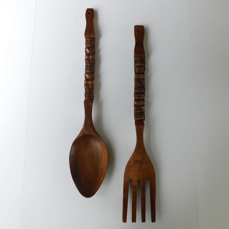 Large Fork and Spoon - Etsy