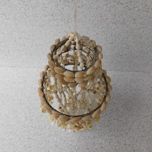 Vintage 13 Inch Seashell Chandelier, Boho Hanging Shell Decor, Chula ...