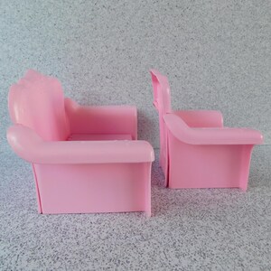 1987 Barbie Sweet Roses Sofa and Chair, Folding Pink Barbie Furniture ...