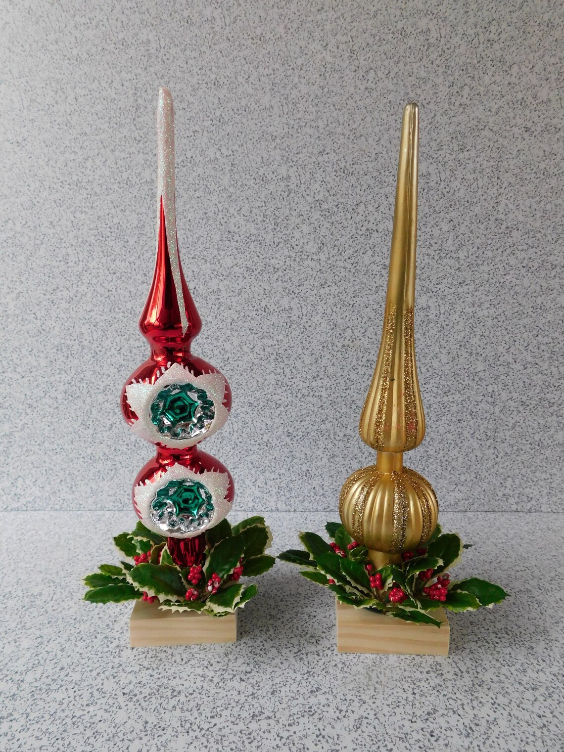 Set of 5 Wooden Stands for Christmas Tree Toppers Tree Topper - Etsy