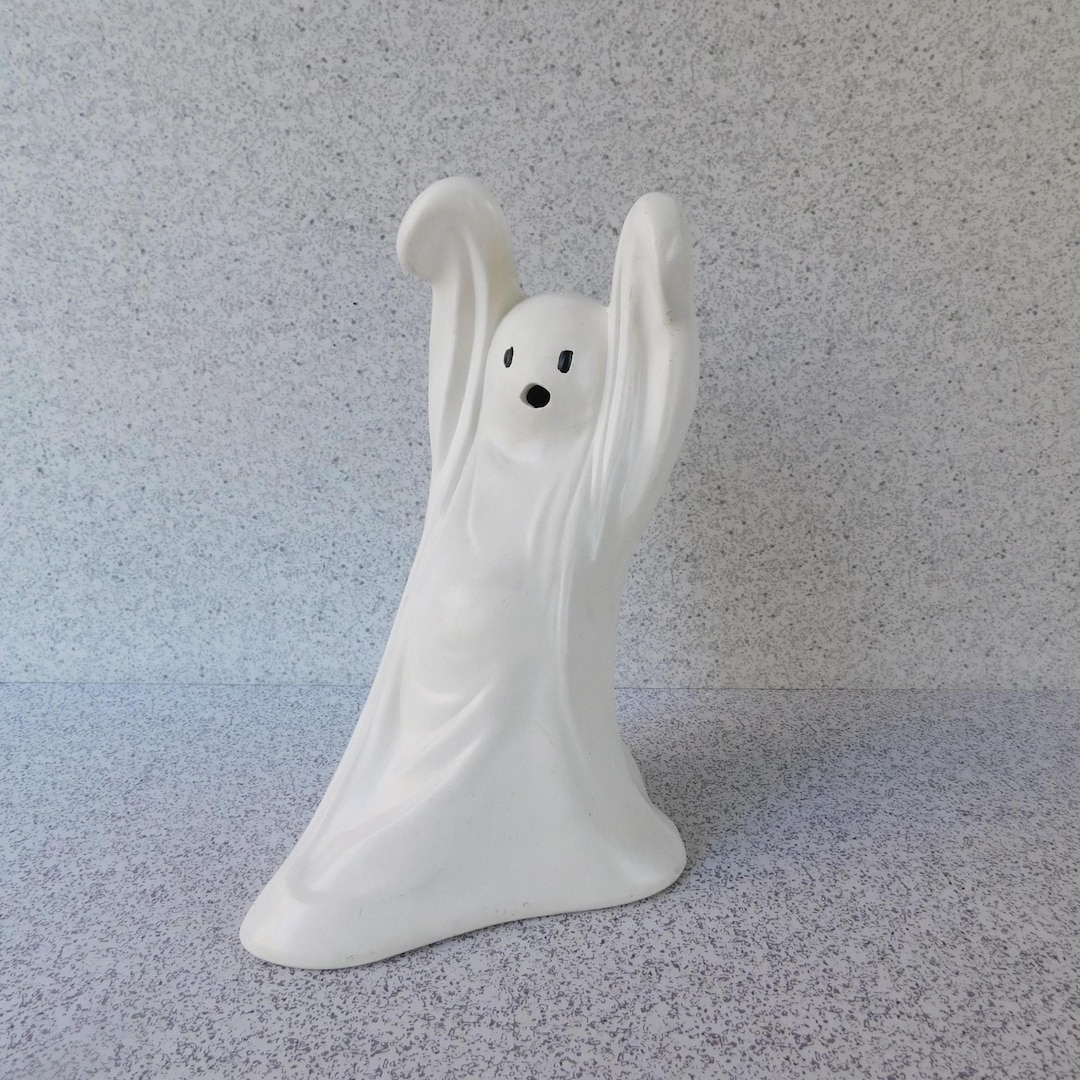 Vintage Ceramic Halloween Ghost Figurine, Pot Belly Ghost, Pot-bellied ...