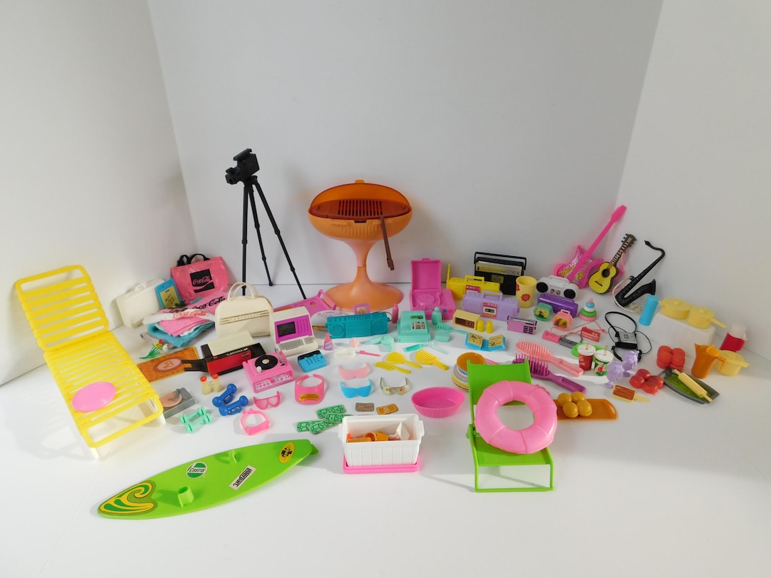 Large 150+ Piece Assortment of Vintage Barbie Accessories, 1990s and ...
