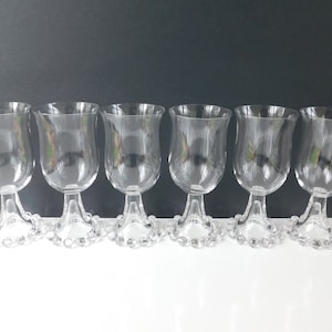 Set of 6 Imperial Glass Candlewick Water Glasses, Candlewick Goblets ...