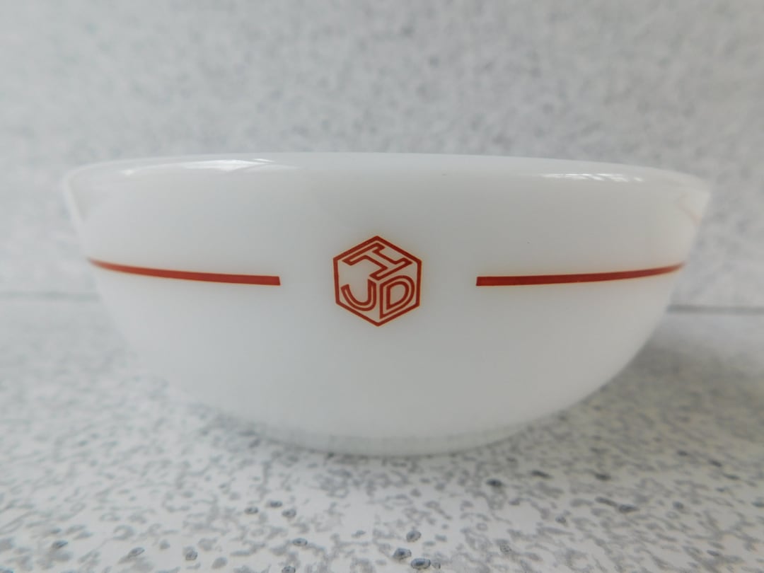 2 HJD Pyrex Bowls, Pair of Hospital Tableware Pyrex Bowls, Berry Bowls ...