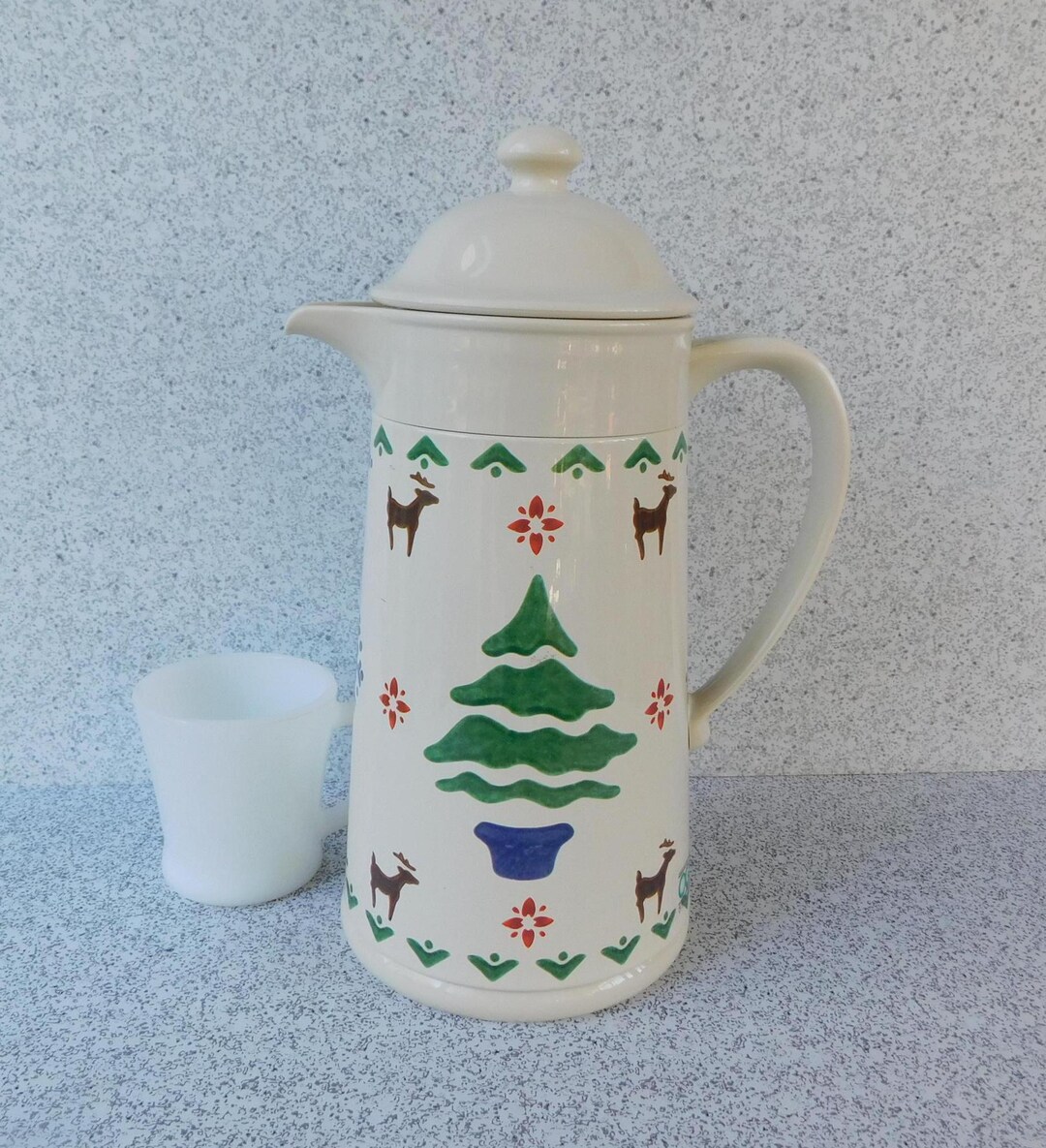 Vintage Pfaltzgraff Nordic Christmas Tall Insulated Carafe, Christmas ...