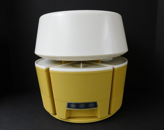 1970's Rubbermaid Harvest Gold Lazy Susan Canister Set, Goldenrod Party ...