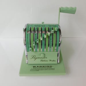 Working Twin Kiss Paymaster Ribbon Writer Check Printer With Keys and ...