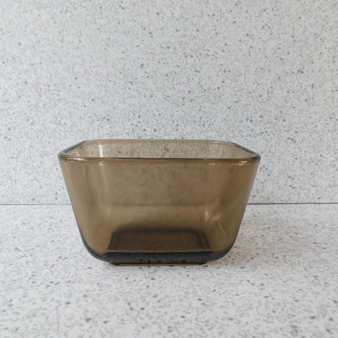 Vintage Pyrex Amber Brown 501B Refrigerator Dish, Clear Brown Fridgie ...