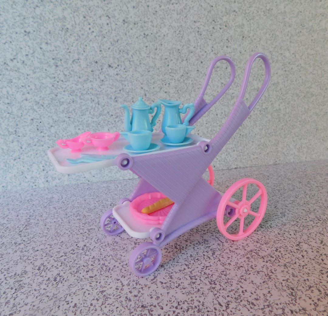 Vintage 1989 Barbie Hostess Cart Set With Many Accessories, Nearly ...