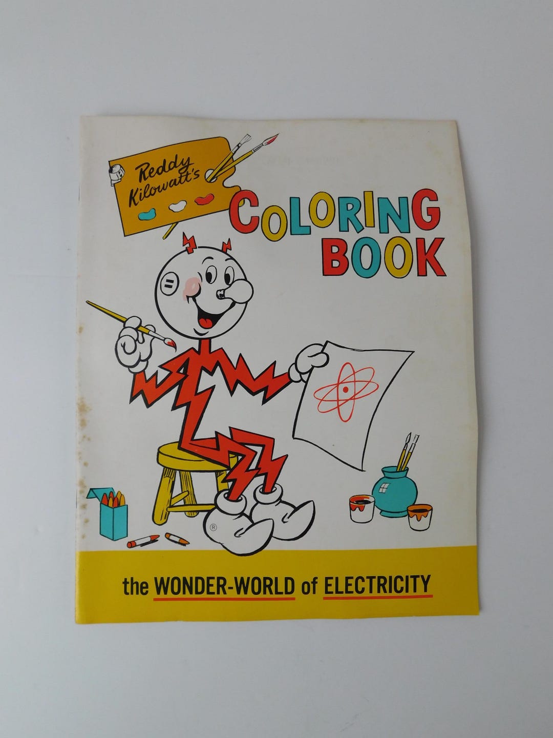 1966 Reddy Kilowatt Coloring Book, Wonder World of Electricity - Etsy