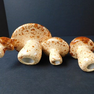 Set of Large Matching Ceramic Mushrooms, Ceramic Toadstools, Largest is 10 Tall, Boho Decor - Etsy