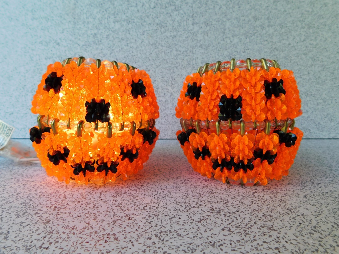 Your Choice of Vintage Bead and Safety Pin Halloween Jack O' Lanterns ...