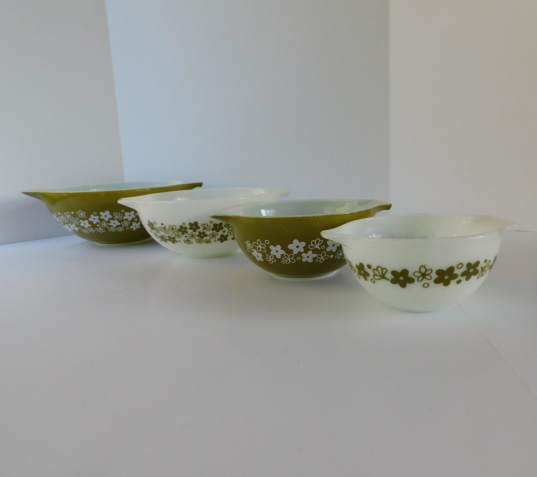 Set of 4 Pyrex Spring Blossom Cinderella Mixing Bowls, Nesting Mixing ...