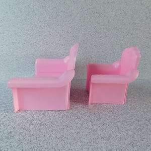 1987 Barbie Sweet Roses Sofa and Chair, Folding Pink Barbie Furniture ...