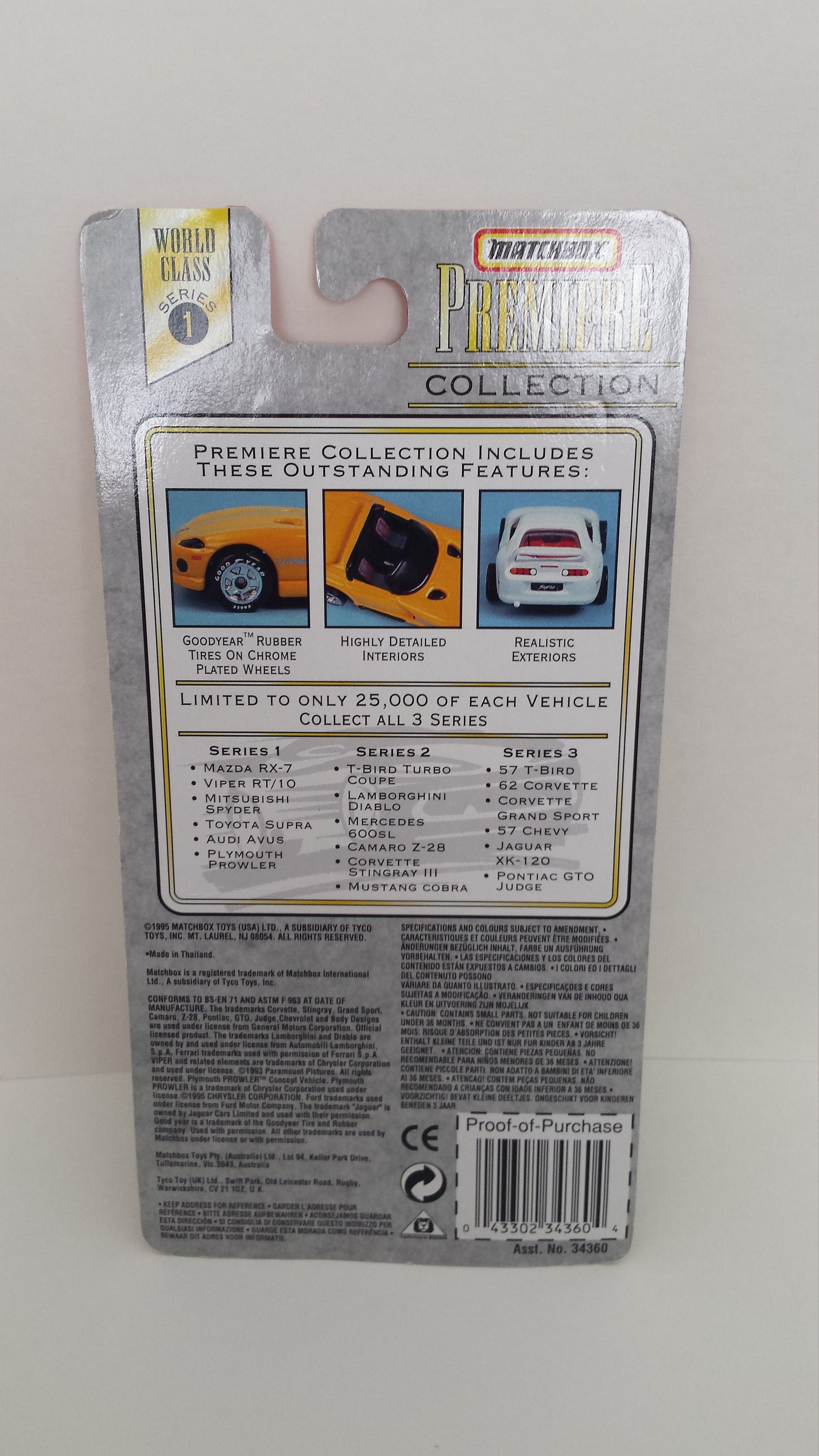 Vintage Matchbox Car Purple Plymouth Prowler Premiere Collection Toy ...