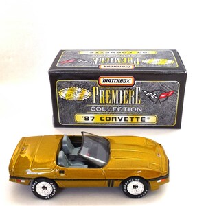 Vintage Matchbox Premiere 87 Gold Corvette Toy Car Die Cast Vehicle ...