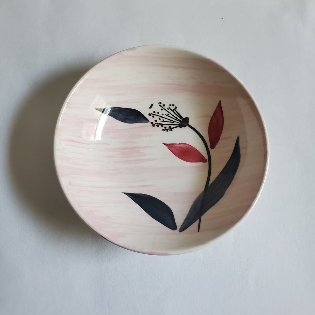 Mid Century Modern Stetson China Thistle Pattern Rio Pink - Etsy